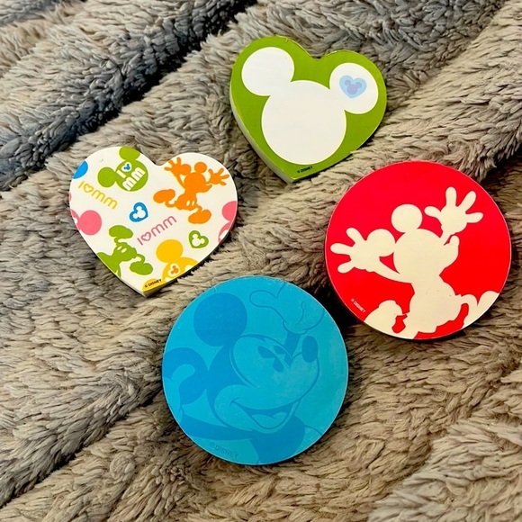 Disney | Office | Disney Shaped Post It Notes Sticky Notes Bundle Of 4 ...